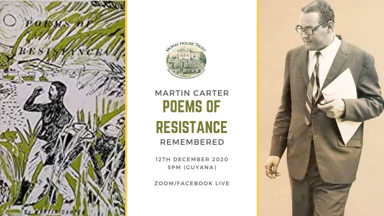 Poems of Resistance: Martin Carter Remembered – Moray House Trust
